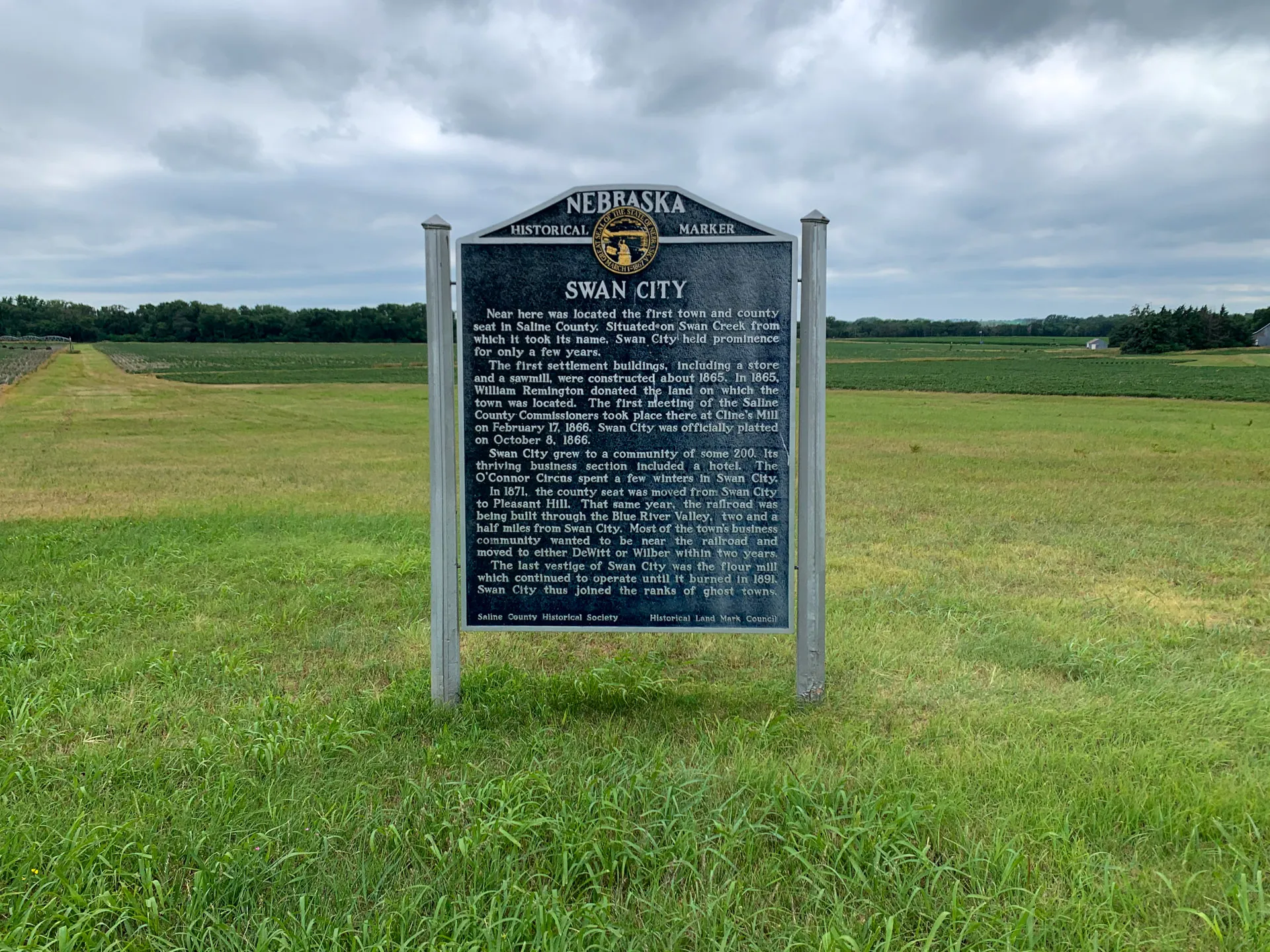 Swan City Historical Marker - Shea Oliver